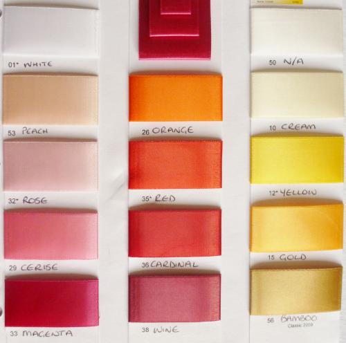 Ribbon Colours - The Cornish Rosette Company